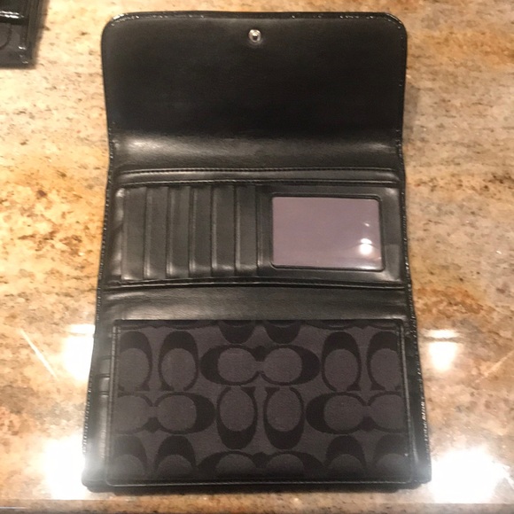 Coach | Bags | Authentic Signature Satin Coach Checkbook | Poshmark